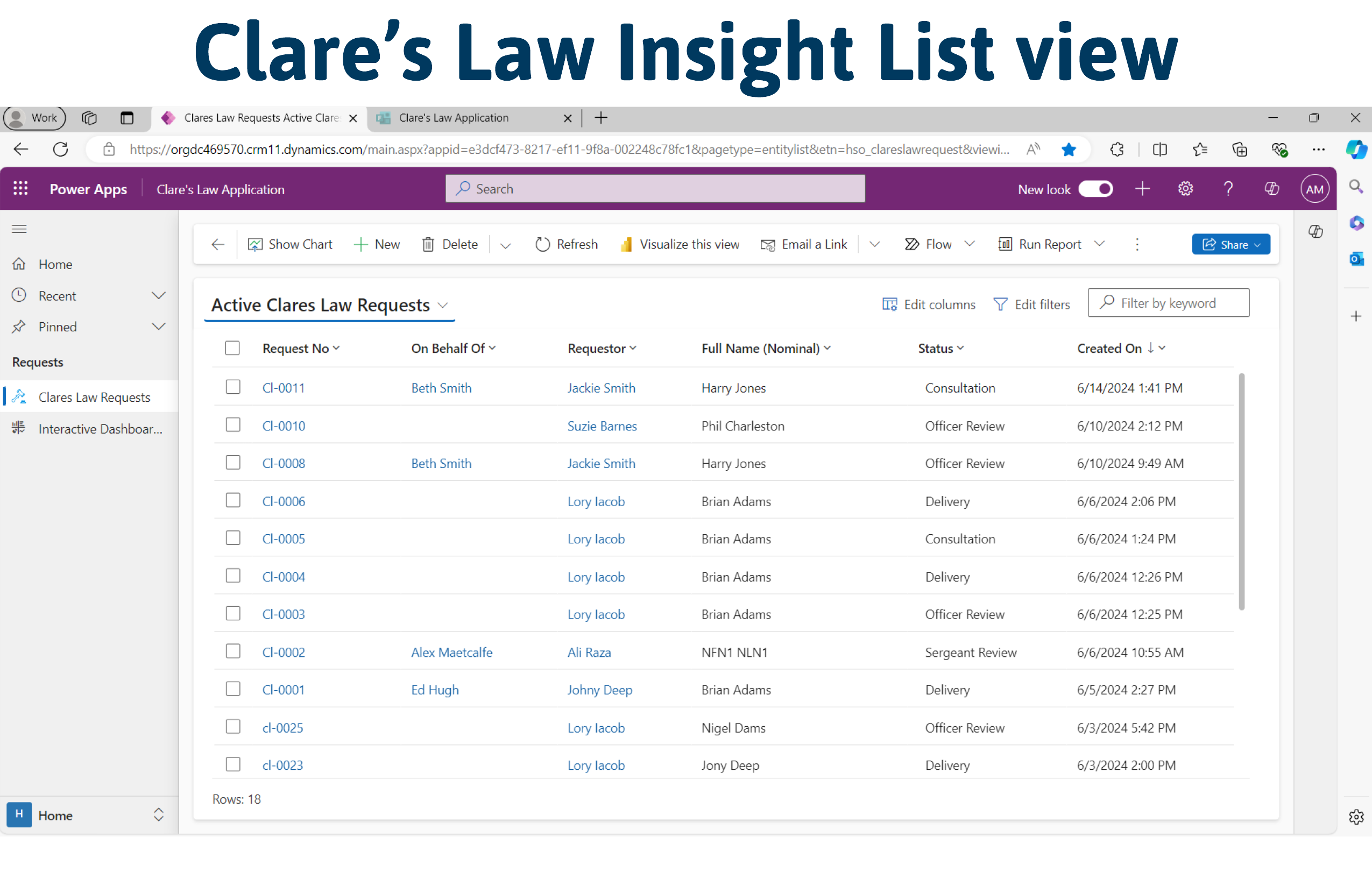 Clare's Law Insight: A Solution for managing Clare's law - HSO